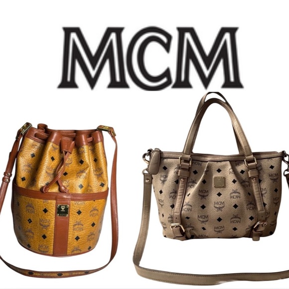 MCM | Bags | Mcm Bundle Two Way Tote And Crossbody Bucket Bag | Poshmark
